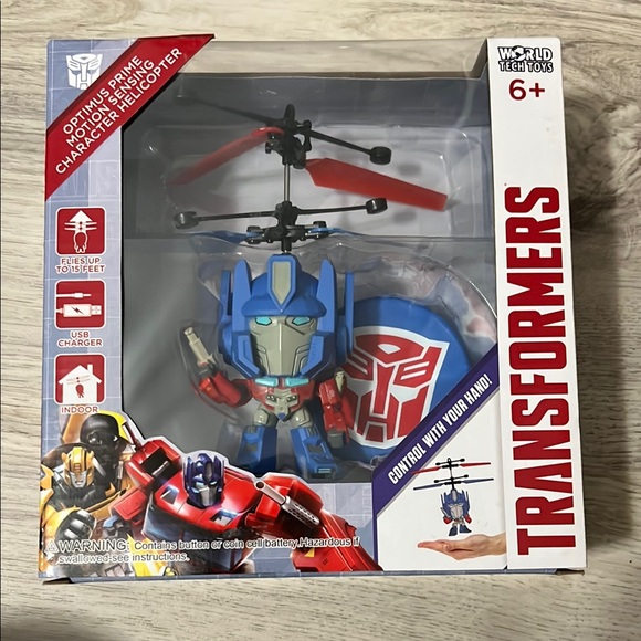 Toys | Optimus Prime Helicopter Toy Red And Blue | Poshmark